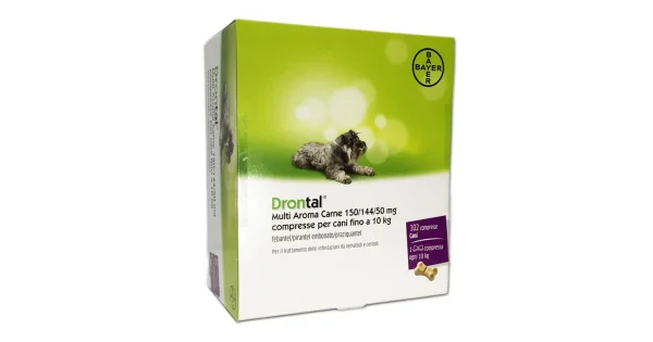 Drontal cane 102 compresse prezzo - Offerta Drontal cani multi aroma carne